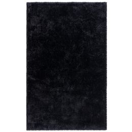 Hochflor-Teppich "Dovel" - Recyceltes Polyester - Nachhaltig & Weich. Farbe: Schwarz, 160x230 cm KADIMA DESIGN