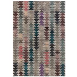 Wolle-Teppich mit Hoch-Tief-Effekt für Tiefe im Design, "Esk Jack". 160x230 cm KADIMA DESIGN
