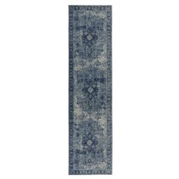 Vielseitiger Vintage Teppich "Coquet Tara". Farbe: Blau, 60x230 cm KADIMA DESIGN