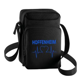 multifanshop Umhängetasche - Hoffenheim - Herzschlag - Druck blau - Tasche