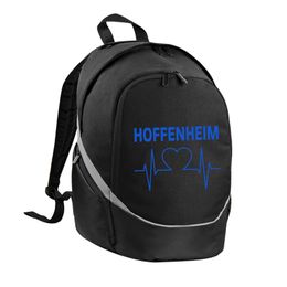 multifanshop Rucksack - Hoffenheim - Herzschlag - Druck blau - Tasche