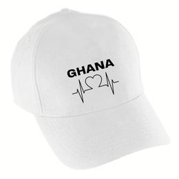 multifanshop Baseballcap - Ghana - Herzschlag - Druck schwarz - Mütze