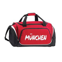 multifanshop Sporttasche - München rot - Textmarker - Druck weiß - Tasche