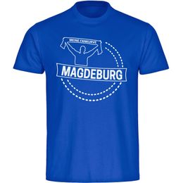 multifanshop Kinder T-Shirt - Magdeburg - Meine Fankurve - Druck weiß - Kind