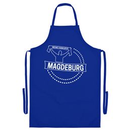 multifanshop Grillsch&uuml;rze - Magdeburg - Meine Fankurve - Druck wei&szlig; - Sch&uuml;rze