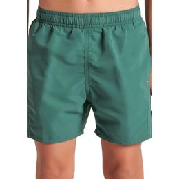 arena Kinder Badeshorts "FUNDAMENTALS arena LOGO JR BOXER R"mangrove, artic lime, Gr. 128, Obermaterial: 100% Polyester, Badehosen