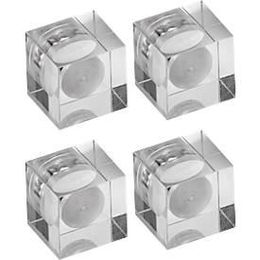 Maul Neodym-Magnet, Würfelform, Haftkraft 1,5 kg, B 15 x T 15 x H 15 mm, Acryl, glasklar, 4 Stück