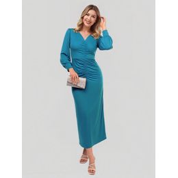 LapaPlus Etuikleid Damen Größe 36 blau Winterkleid