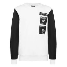 Plein Sport Sweatshirt 'Scratch' Herren Gr&ouml;&szlig;e L schwarz / wei&szlig;