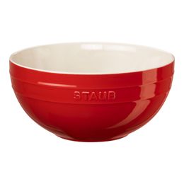 Staub Ceramique Schüssel 24 cm, rund, Kirsch-Rot, Keramik