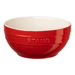 Staub Ceramique Schüssel 18 cm, rund, Kirsch-Rot, Keramik