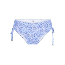 LINGA DORE Bikini-Hose in Blau/ Wei&szlig; - 46% | Gr&ouml;&szlig;e 38 | Damen-bademode
