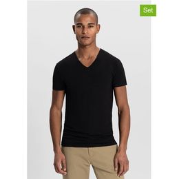 DSTREZZED 2er-Set: Shirts in Schwarz - 59% | Gr&ouml;&szlig;e S | Herren-plussize