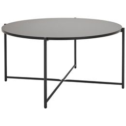 Mid.you Couchtisch, Schwarz, Metall, Holzwerkstoff, rund, Rundrohr, 83x40x83 cm, Bsci, einfacher Aufbau, Wohnzimmer, Wohnzimmertische, Couchtische