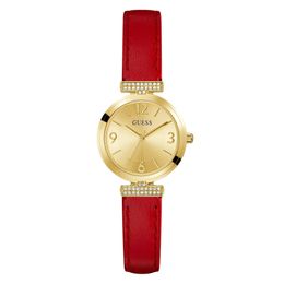 Guess Uhr - Quarz-Analoguhr Array - Gr. unisize - in Rot - f&uuml;r Damen