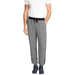 Herren Freizeithose mit B&uuml;ndchen am Saum grau-meliert Gr&ouml;&szlig;e 56/58