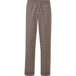 Herren Pyjama beige-marine-kariert Größe 44/46