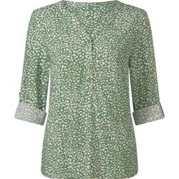 CR&Eacute;ATION L Damen Langarm-Bluse im Druck-Dessin eucalyptus-ecru-bedruckt Gr&ouml;&szlig;e 36
