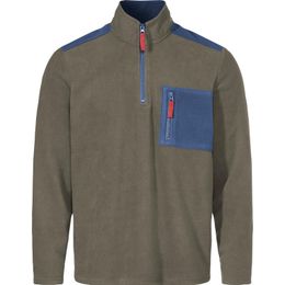 Catamaran Herren Fleeceshirt mit Rei&szlig;verschluss-Brusttasche khaki Gr&ouml;&szlig;e 44/46