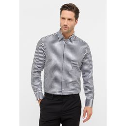 Langarmhemd Eterna "MODERN FIT", Herren, Gr. 44, Normalgr&ouml;&szlig;en, schwarz, Satin, 100% Baumwolle, tailliert, Manschette, Hemden, NON IRON (b&uuml;gelfrei)