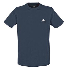 Alpha Industries Basic Alpha T-Shirt Small Logo navy, Gr&ouml;&szlig;e S