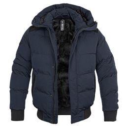 Poolman Winterjacke Melford mit Kunstfellfutter navy, Gr&ouml;&szlig;e S