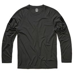 Brandit Quickdry Shirt langarm schwarz, Gr&ouml;&szlig;e S