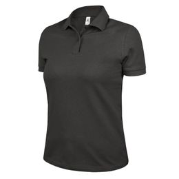 Womens Essential Polo Shirt schwarz, Gr&ouml;&szlig;e XXL