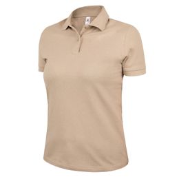 Womens Essential Polo Shirt camel, Gr&ouml;&szlig;e L