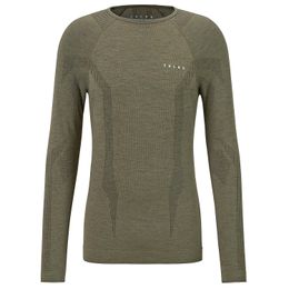 Falke Langarmshirt Wool-Tech oliv, Größe S