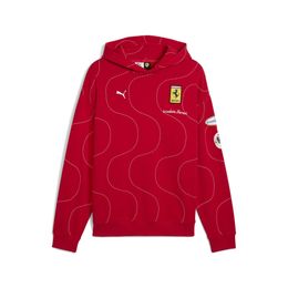 Sweatjacke Puma "Scuderia Ferrari HP Monza Hoodie Herren", Herren, Gr. XL, rosso corsa rot, Obermaterial: 100% Baumwolle; Rippe: 3% Elasthan, 97% Baumwolle, Sweatjacken