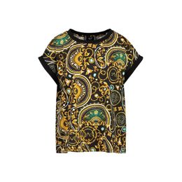 19V69 Italia T-Shirt 'Lulu New Baroque' Damen Größe M gold / smaragd / schwarz