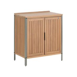 Beliani Gartenschrank IVREA in Braun/Grau - (W) 80 x (H) 92 x (L) 50 cm | Gr.: onesize