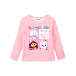 Gabby's Dollhouse Langarmshirt Gabby ́s Dollhouse mit Glitzer in Pink | Gr.: 128
