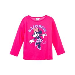 Langarmshirt Disney Minnie Mouse in Dunkelpink | Gr.: 104