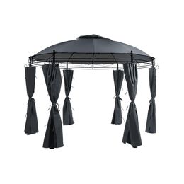 Beliani Pavillon SAFARA in Grau/Schwarz - (W) 368 x (H) 275 x (L) 368 cm | Gr.: onesize