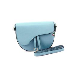 Leder Schultertasche, Umhängetasche Florence Tasche hellblau ca. 22cm | Gr.: onesize