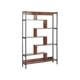 Beliani Bücherregal DAVEN in Braun/Schwarz - (W) 120 x (H) 180 x (L) 27 cm | Gr.: onesize