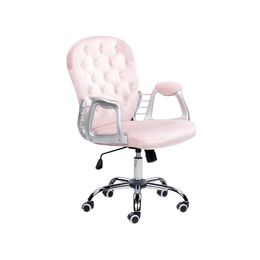Beliani Bürostuhl in Rosa/Silber/Schwarz - (W) 58 x (H) 93 x (L) 58 cm | Gr.: onesize