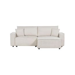 Beliani Ecksofa KARILA in Beige - (W) 250 x (H) 85 x (L) 150 cm | Gr.: onesize