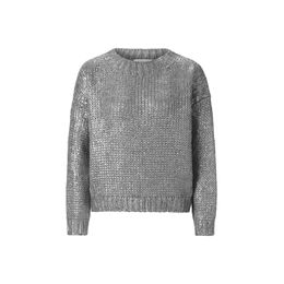 Rich & Royal Rich & Royal Foil Printed Crew Neck in Silber | Gr.: L