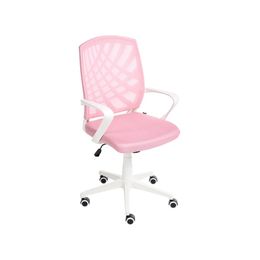 Beliani Bürostuhl BONNY in Rosa/Weiß - (W) 66 x (H) 97 x (L) 66 cm | Gr.: onesize