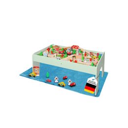 Coemo Spieltische Holz 90 mit tlg Holzeisenbahn in Grün | Gr.: onesize