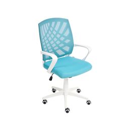 Beliani Bürostuhl BONNY in Blau/Weiß - (W) 66 x (H) 97 x (L) 66 cm | Gr.: onesize
