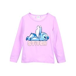 Lilo and Stitch Lilo & Stitch Langarmshirt Disney Stitch in Lila | Gr.: 128