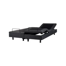 Beliani Doppelbett DUKE in Grau/Schwarz - (W) 180 x (H) 37 x (L) 200 cm | Gr.: onesize