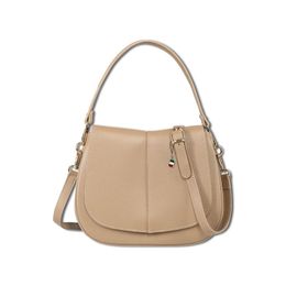 Florence Umhängetasche Leder taupe, beige ca. 27cm | Gr.: onesize