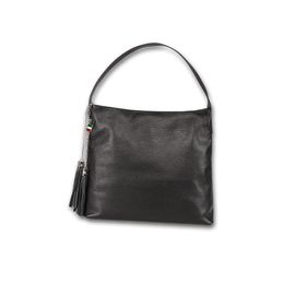 Leder Schultertasche Florence Tasche schwarz ca. 40cm | Gr.: onesize