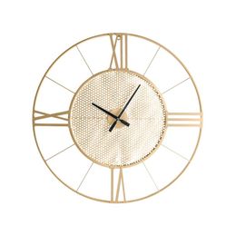 Beliani Wanduhr BLAMERE in Gold - (W) 80 x (H) 80 x (L) 3 cm | Gr.: onesize