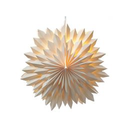MARELIDA LED Papierstern EISBLUME Weihnachtsstern beleuchtet D: 58cm in weiß | Gr.: onesize